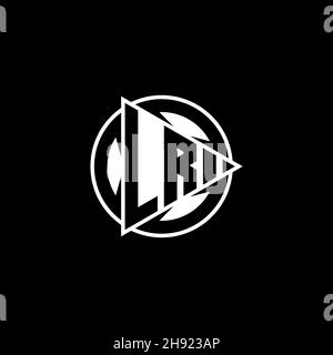 LR Monogram logo letter with triangle shield shape style design ...