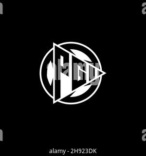 PG logo with triangle shape and circle rounded design template isolated on white background ...