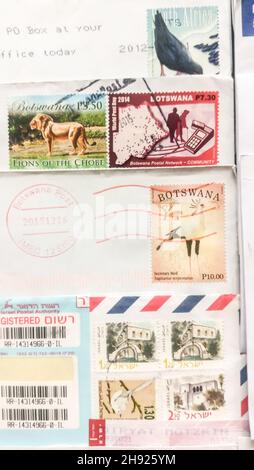 Lot of Post envelopes, background,2000s Stock Photo - Alamy