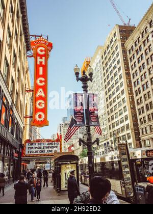 The Chicago Theatre, originally known as the Balaban and Katz Chicago ...