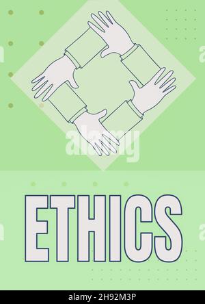 Conceptual caption Code Of Ethics. Business approach Moral Rules ...