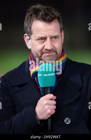 ITV presenter Mark Pougatch before the Emirates FA Cup Third Round ...