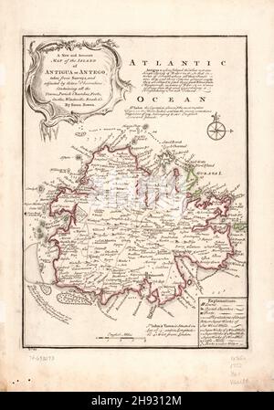 Map of Antigua. Antigua Island Map. Flag of Antigua maps territory ...