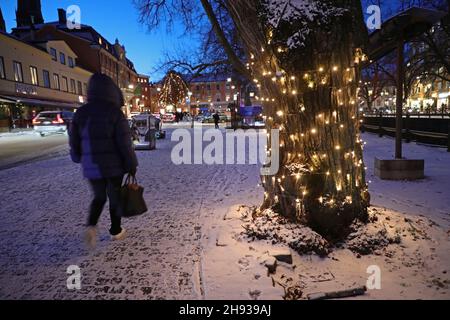 Uppsala, Sweden. 3rd, December, 2021. Daily life and winter in Uppsala ...
