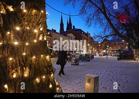 Uppsala, Sweden. 3rd, December, 2021. Daily life and winter in Uppsala ...