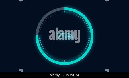 Futuristic Loading Circle Ring. Loading Transfer Download Animation ...