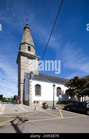 Parish church, town of Erdeven, departament of Morbihan, Brittany ...