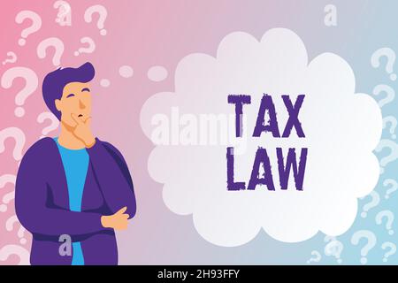 Hand writing sign Tax Law. Business idea governmental assessment upon ...