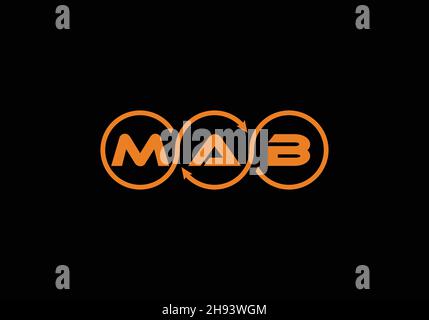 Initial Monogram Letter MAB Logo Design Vector Template M A B Letter ...