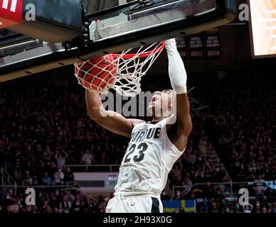 Mackey Arena. 3rd Dec, 2021. Indiana, USA; Purdue Boilermakers guard ...