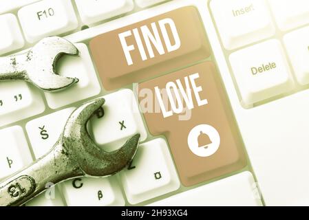 Text showing inspiration Find Love. Business approach affection for ...
