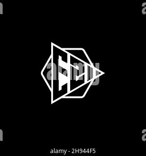 EZ initial monogram logo with hexagonal shape style, real estate logo ...