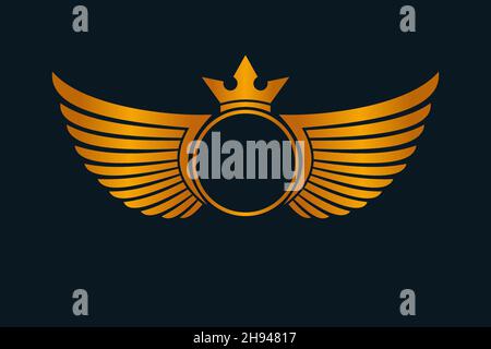 Luxury royal wing Letter FN crest Gold color Logo vector, Victory logo ...