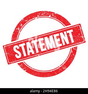 STATEMENT text on red round grungy texture stamp Stock Photo - Alamy