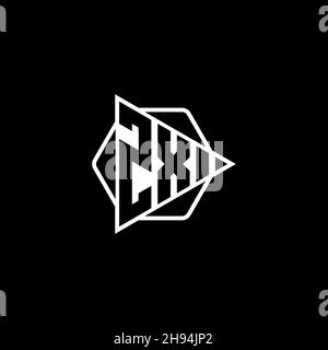 ZX initial monogram logo with hexagonal shape style, real estate logo design ideas inspiration ...