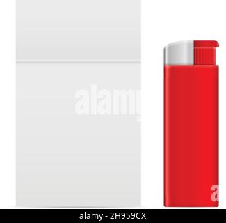 Grey smoking lighter, illustration, vector, on a white background Stock ...