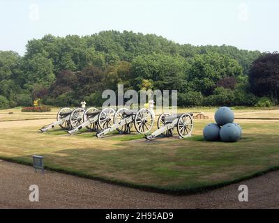Captured Howitzers and Guns, Royal Hospital Chelsea, London Stock Photo ...