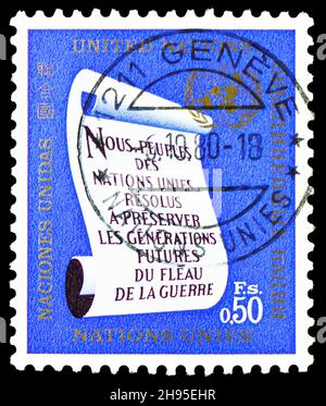UNITED NATIONS - PREAMBLE TO THE CHARTER OF THE UNITED NATIONS Stock ...
