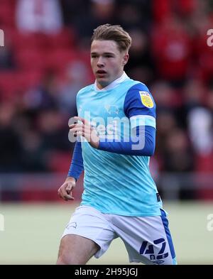 Derby County's Liam Thompson during the Sky Bet Championship match at Pride Park Stadium, Derby ...