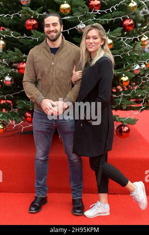 Rigo Alvise and Tove Villefor attend the inauguration of the Christmas ...
