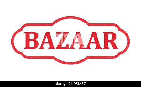 Bazaar sign or stamp on white background, vector illustration Stock ...