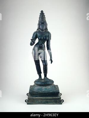 Vijayanagar period bronze sculpture of the Hindu goddess Uma (Parvati ...