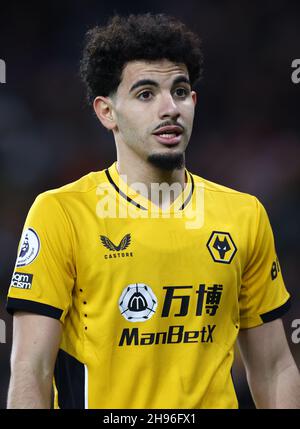Rayan Ait-Nouri #3 of Wolverhampton Wanderers runs forward with the ...