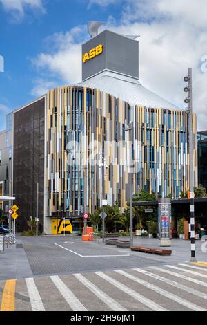 Modern architecture of ASB Head Office on Jellicoe Street, Auckland ...