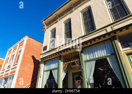 Old storefronts in Midwest town Stock Photo - Alamy
