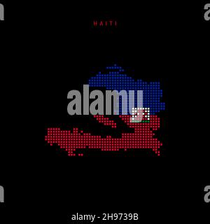 Pixel map of Haiti. The dotted map is on white background. Vector ...