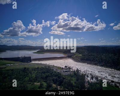 Aerial of Paradise Dam on the Burnett River Queensland Australia Stock ...
