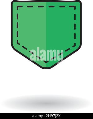Jeans pocket icon green vector Stock Vector Image & Art - Alamy