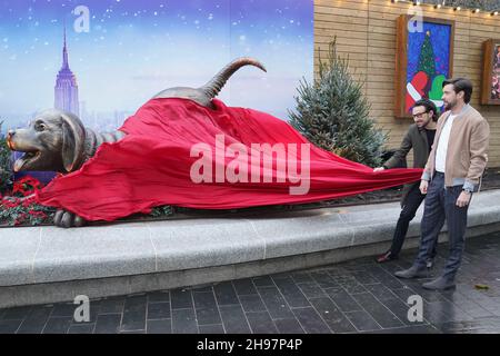 The statue of Clifford The Big Red Dog in Leicester Square, London, is ...