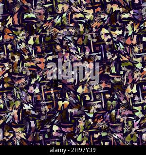 Exotic multicoloured boho mottled camouflage scatter print. Seamless ...