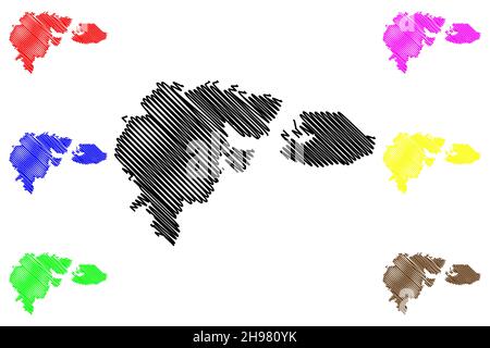 Chittorgarh district (Rajasthan State, Republic of India) map vector ...