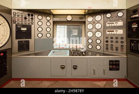 View of the instrument panel for test controls of the Airbus A380 ...