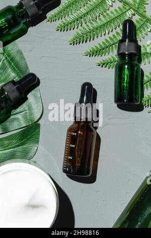 A can of cream is placed on the green background Stock Photo - Alamy