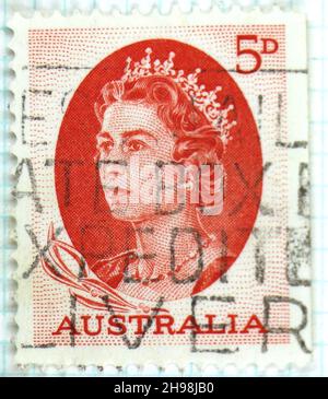 Photo of a 5d Australian postage stamp Stock Photo - Alamy