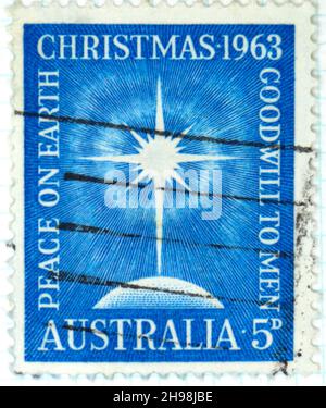 Christmas, postage stamp, Australia Stock Photo - Alamy