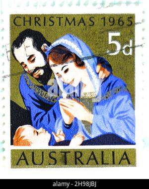 Photo of a 5d Australian postage stamp Stock Photo - Alamy