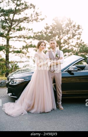 happy man near convertible car outdoors Stock Photo - Alamy