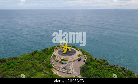Aerial view of beauty of krakal Gunungkidul beach, Yogyakarta. Central ...