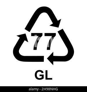 Glass Recycling codes. Recycling symbol on an isolated background ...
