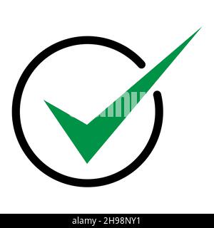 Check mark, tick icon, succes - yes vector illustration isolated on ...