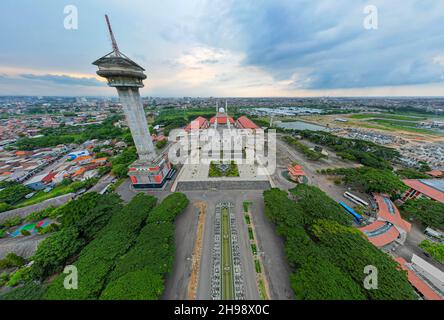 Aerial view of downtown Semarang, Indonesia Stock Photo - Alamy