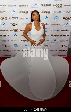 Rapper Stefflon Don arriving for the Mobo Awards at Coventry Building ...