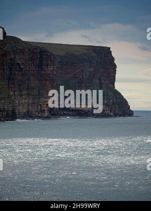 Sandstone cliffs, Rackwick Bay, Hoy, Orkney, Scotland, July 2004 Stock ...