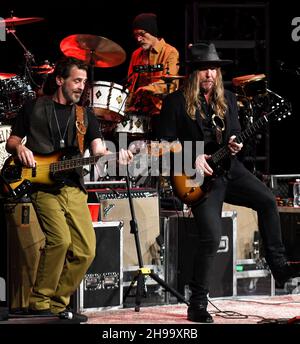 Devon Allman, Duane Betts and Berry Oakley Jr. with The Allman Betts ...