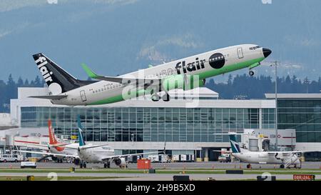 Flair Airlines plane Boeing 737-800 jet airliner low-cost Canadian ...
