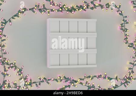 3d illustration. Light Box on background . Copy Space For Message Stock ...